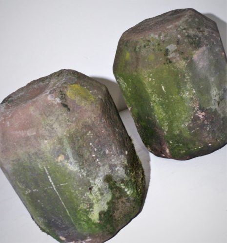 Red Sandstone Plinths – Pair | Greencore Design