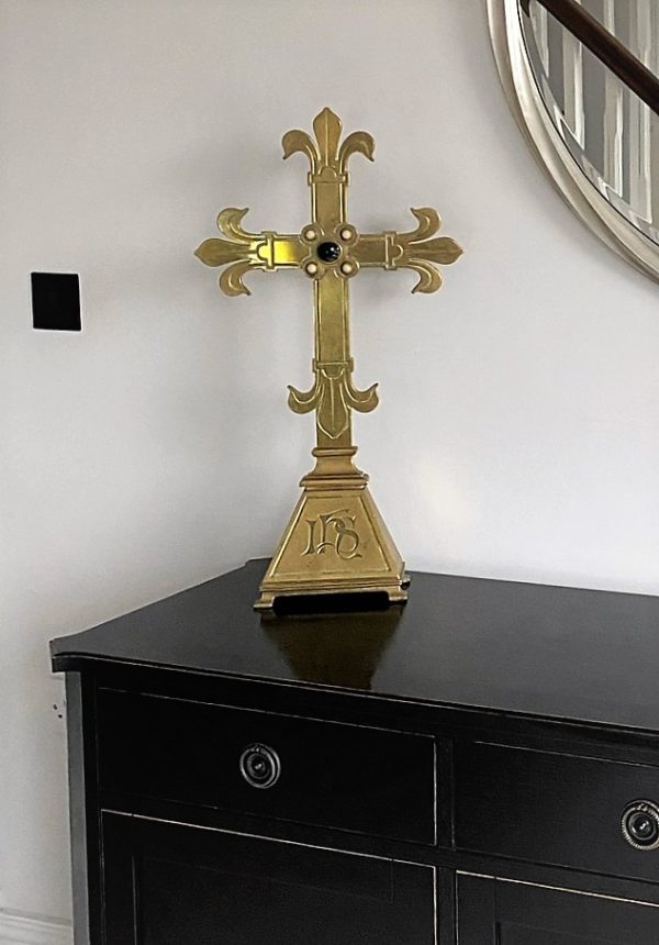 Large Cast Bronze 19th Century Alter Cross | Greencore Design