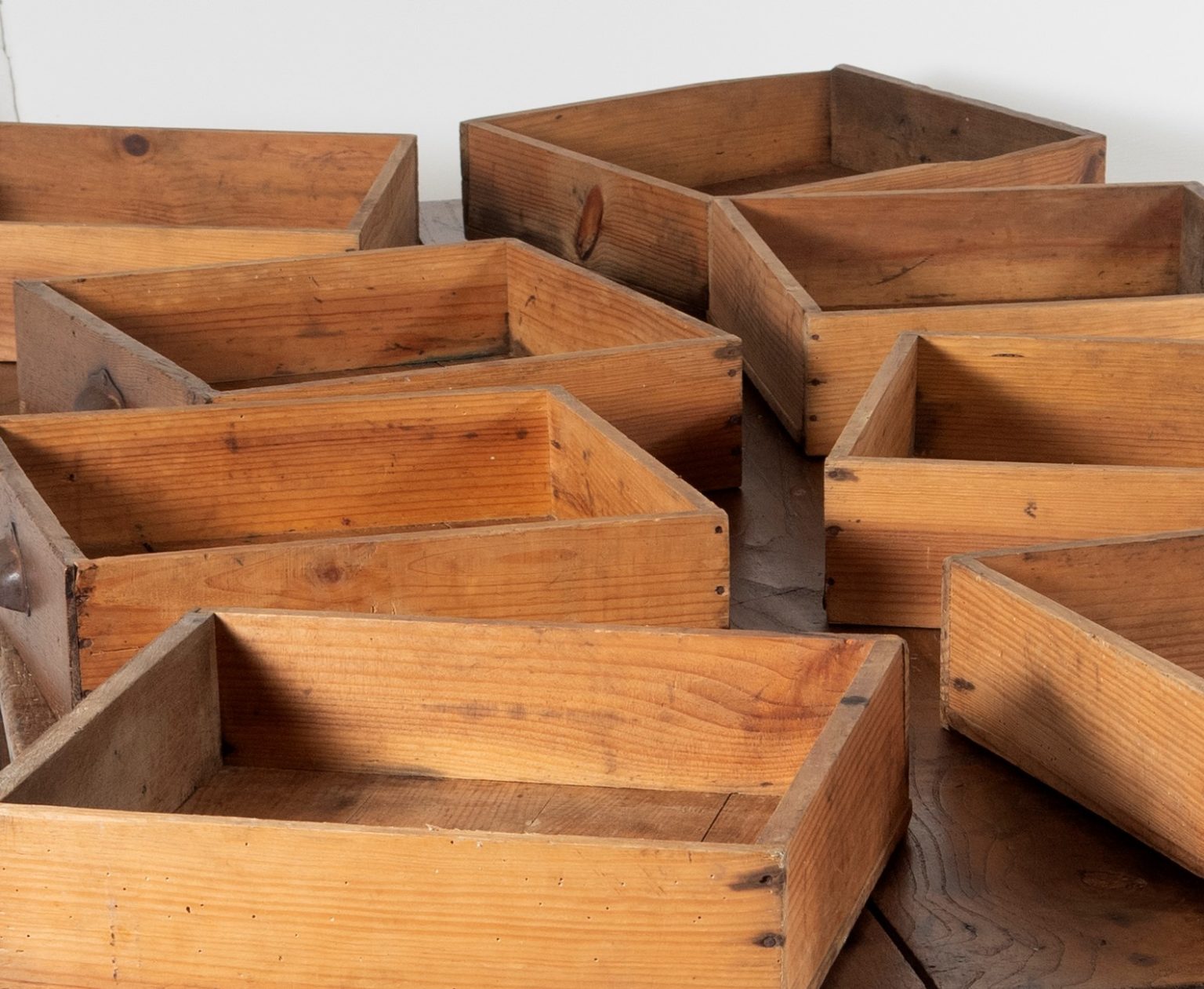 Antique French Oak Farmhouse Kitchen Prep Dining Table with 8 Drawers ...