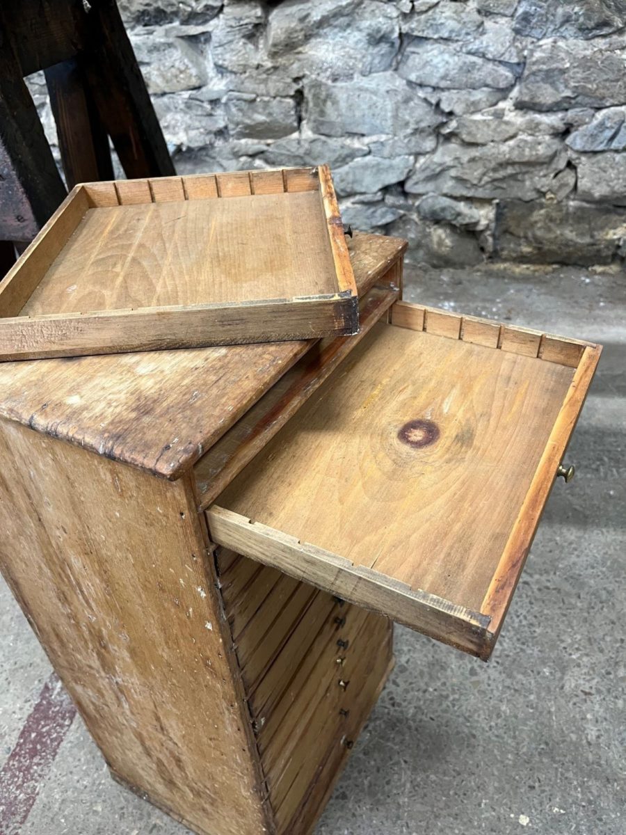Small Pine Collectors Chest Of 15 Graduated Drawers | Watchmakers ...
